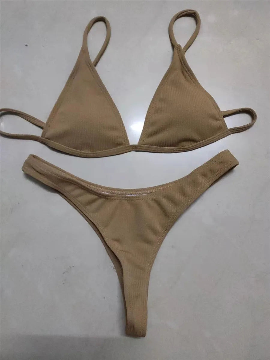 Girls Micro Bikini Sexy Brazilian Swimsuit Small Cup High Cut Style Be